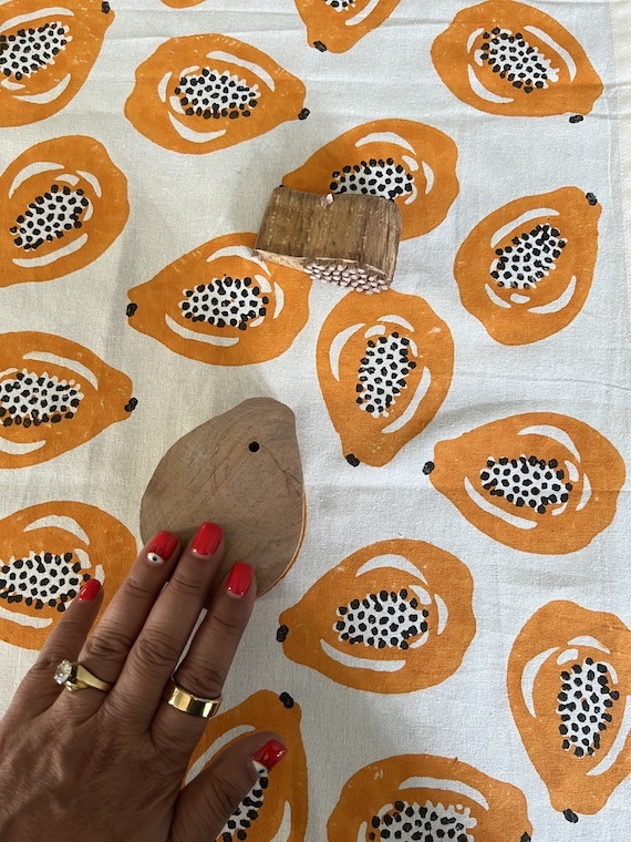 block printing basics workshop - Island Bungalow Hawaii