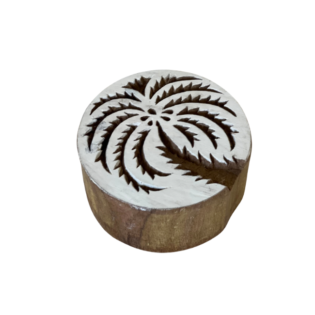 coconut palm wood block - Island Bungalow Hawaii