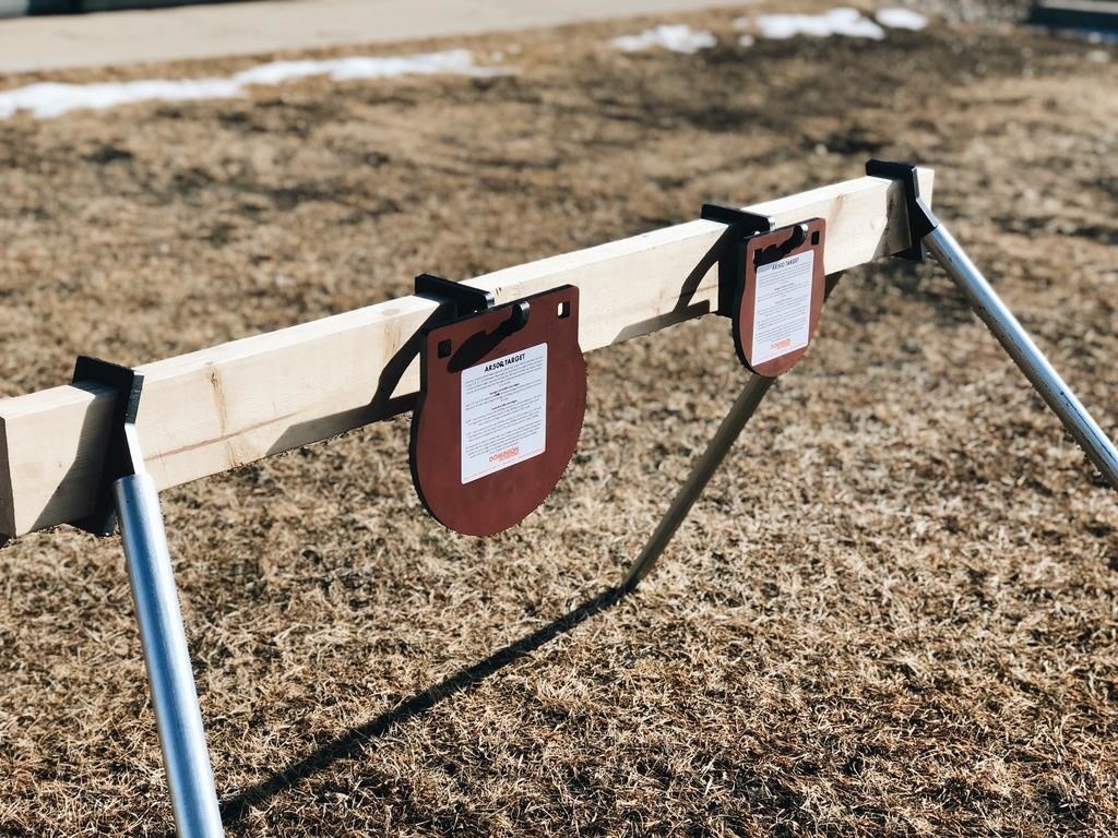 AR500 Steel Target Stand Set, W/Conuit Leg Brakets & 2 Hooks. 3/8 ...