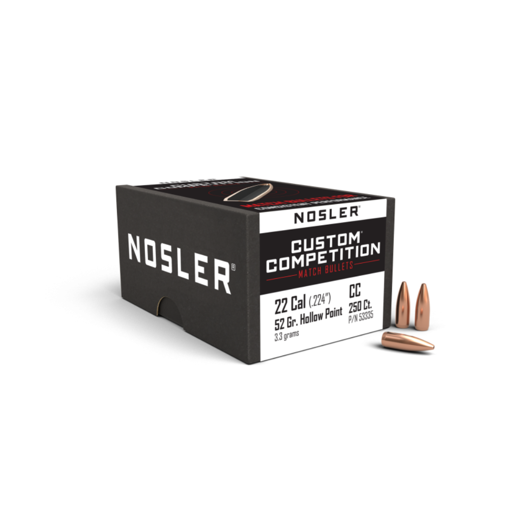 Nosler Custom Competition 22 Cal (.224") 52gr HPBT (250pk) - Rat River ...