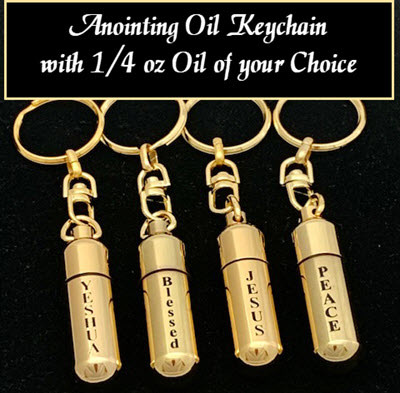 Key Chain Oil Holders w/ Oil - Truly Anointed