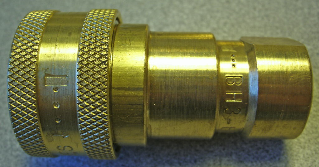 This type of coupler stops the flow of liquid when disconnected but ...