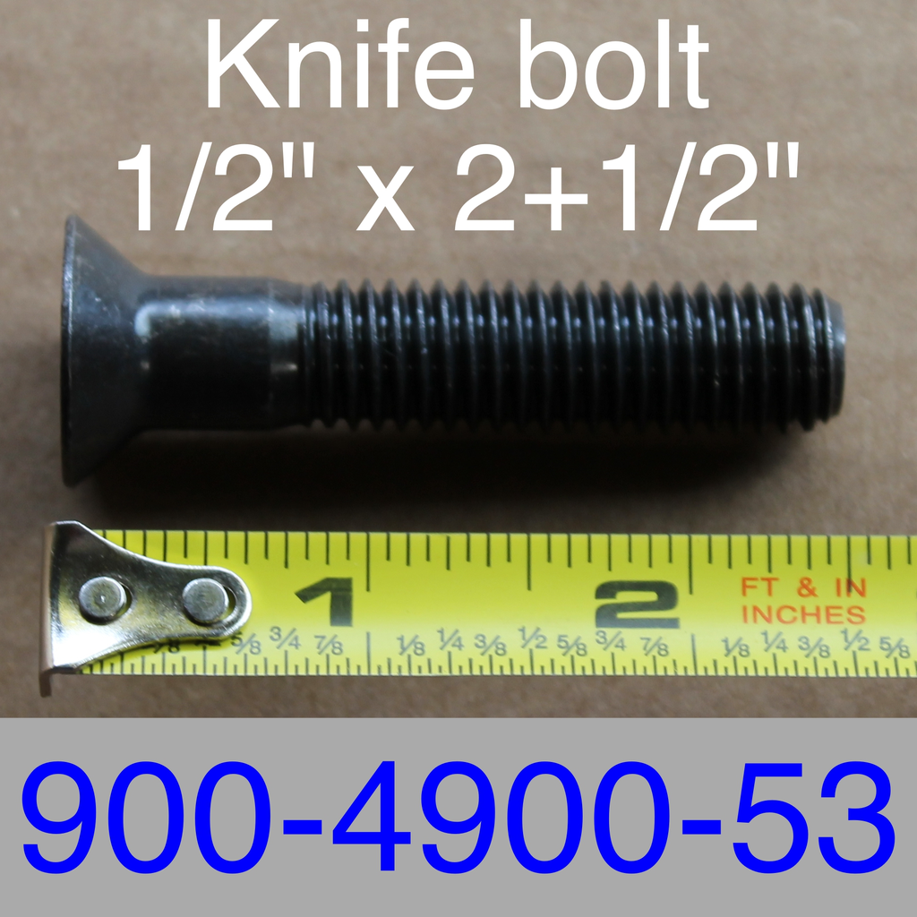 BANDIT® Parts Blade Bolt 1/2" x 2+1/2" Long, use with 3/8" Thick Blade ...
