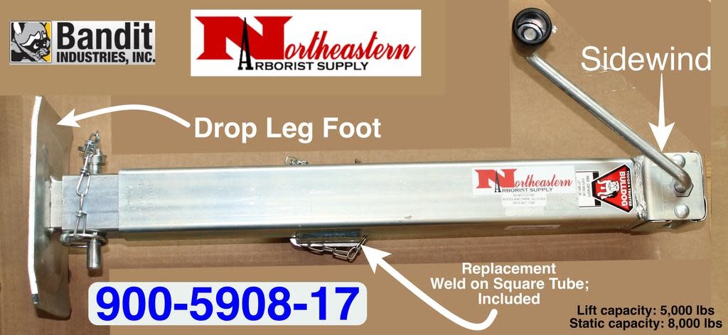 Jack Stand Square with Footplate - Drop Leg - Sidewind, Static: 8,000 ...