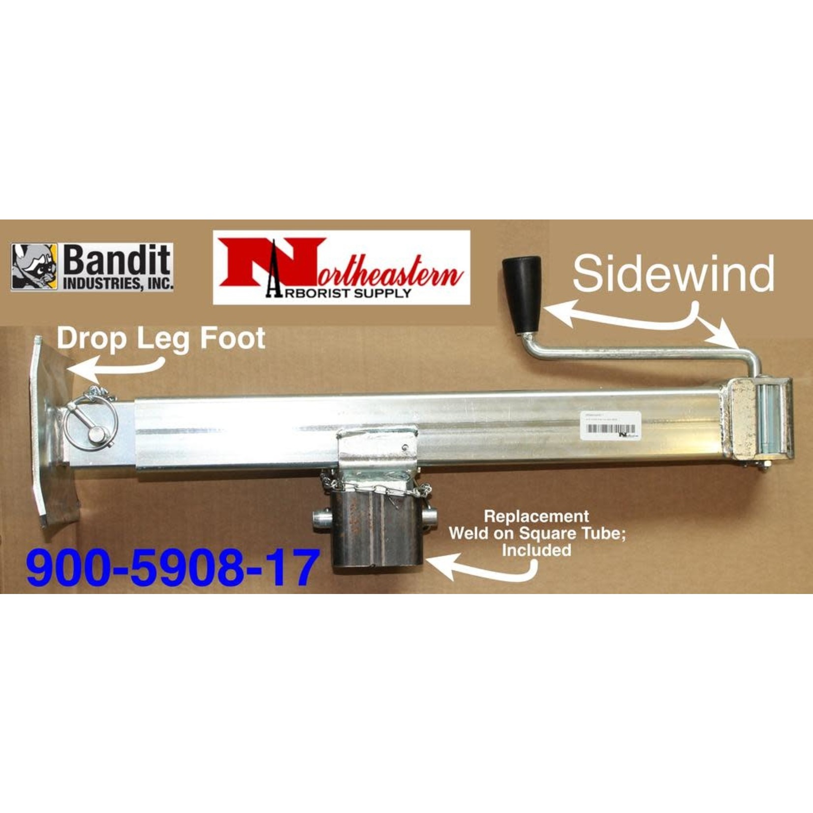 Jack Stand Square with Footplate - Drop Leg - Sidewind, Static: 8,000 ...