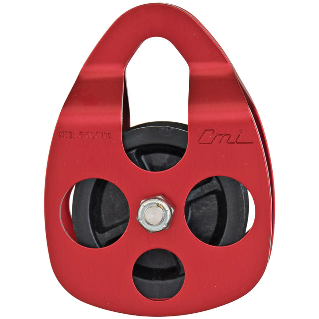 CMI Pulley for 5/8'' Rope Red anodized aluminum side plates, RP101 ...