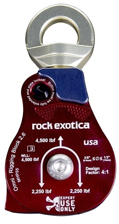 Rock Exotica Block, Omni-Rigging 2.6" - WLL 4500# US, MHP55 ...