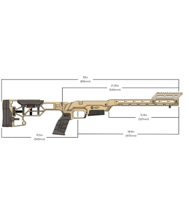 MDT LSS-XL Gen2 Chassis System-Savage SA-Right Handed-Fixed Interface ...
