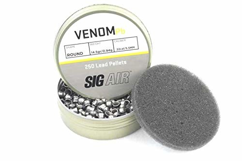 Sig Air Venom Pellet .22 Cal Round Lead 14.5GR 250ct Blister Pack ...