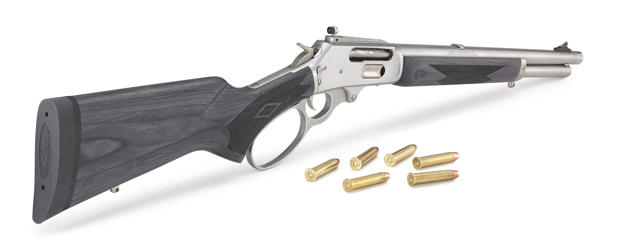 Marlin 1895 Lever Action 45-70 GOVT Threaded BBL Black Laminate S/S 5+1 ...