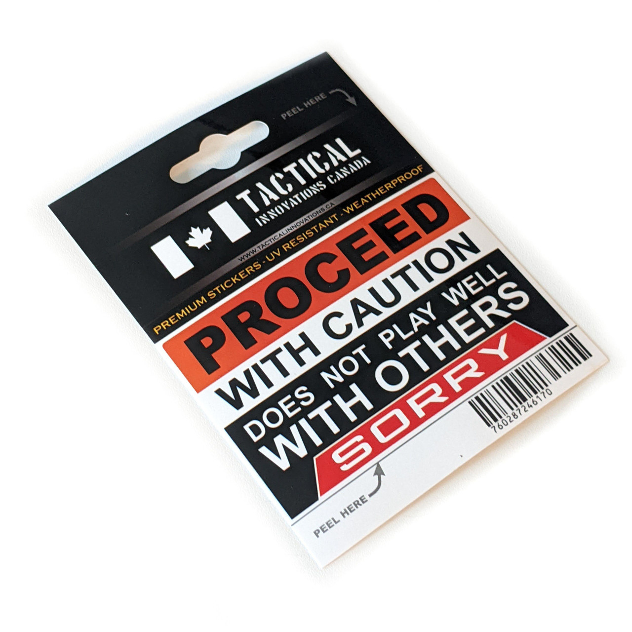 TIC Premium Stickers Proceed With Caution - Siwash Sports