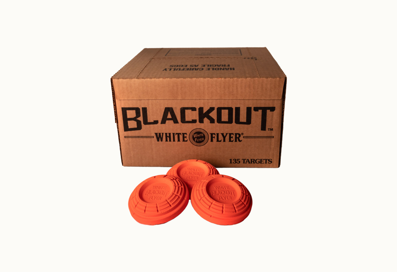 Black Out White Flyer Clay Targets 135 Clays - Siwash Sports