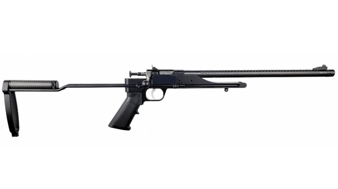 Overlander .22LR Single Shot, Threaded Carbon Fiber BBL, Blk Adj. Stk ...