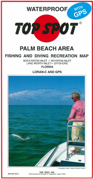 Top Spot N213 Map- Palm Beach Area Boca Inlet To Lake Worth Inlet ...