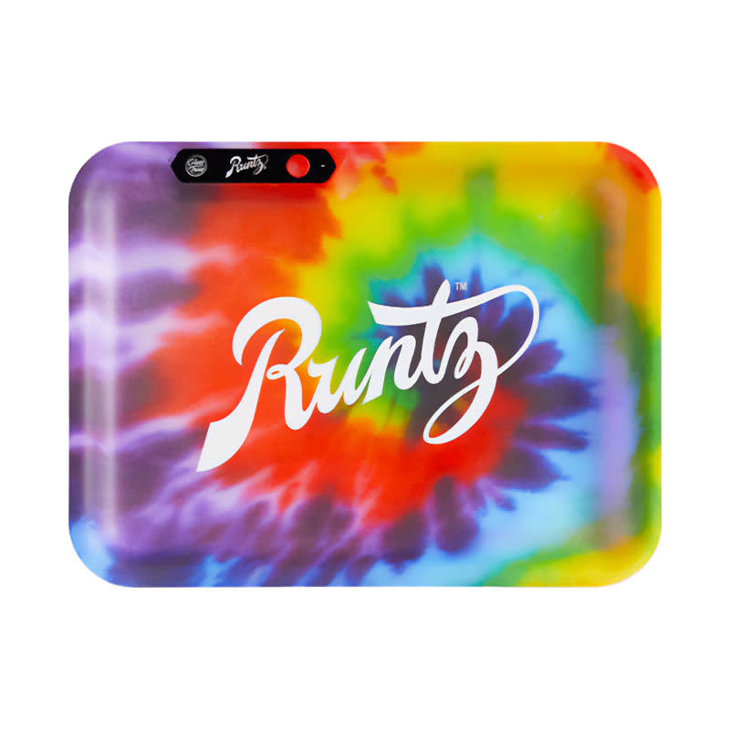 GlowTray Runtz Retro Red Tie Dye Rolling Tray - Mushroom New Orleans