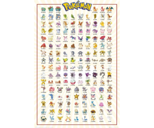 Original 151 Pokemon Poster