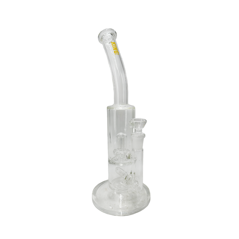 12" King Volcano Inline diffuser & Perc Water Pipe - Mushroom New Orleans