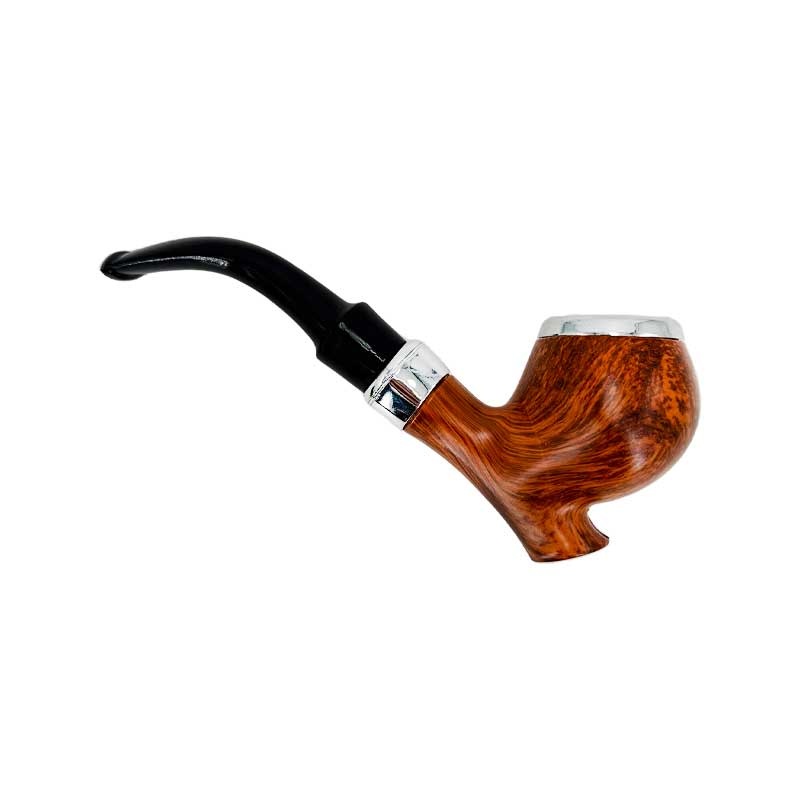 6" Outcropped Classic Sherlock Wood Hand Pipe - Mushroom New Orleans