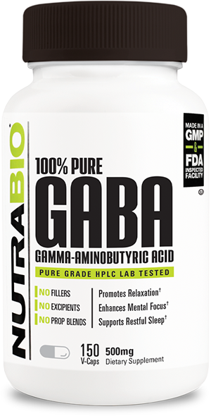 Gaba 500mg by Nutrabio: on sale now at Discount Sport Nutrition ...