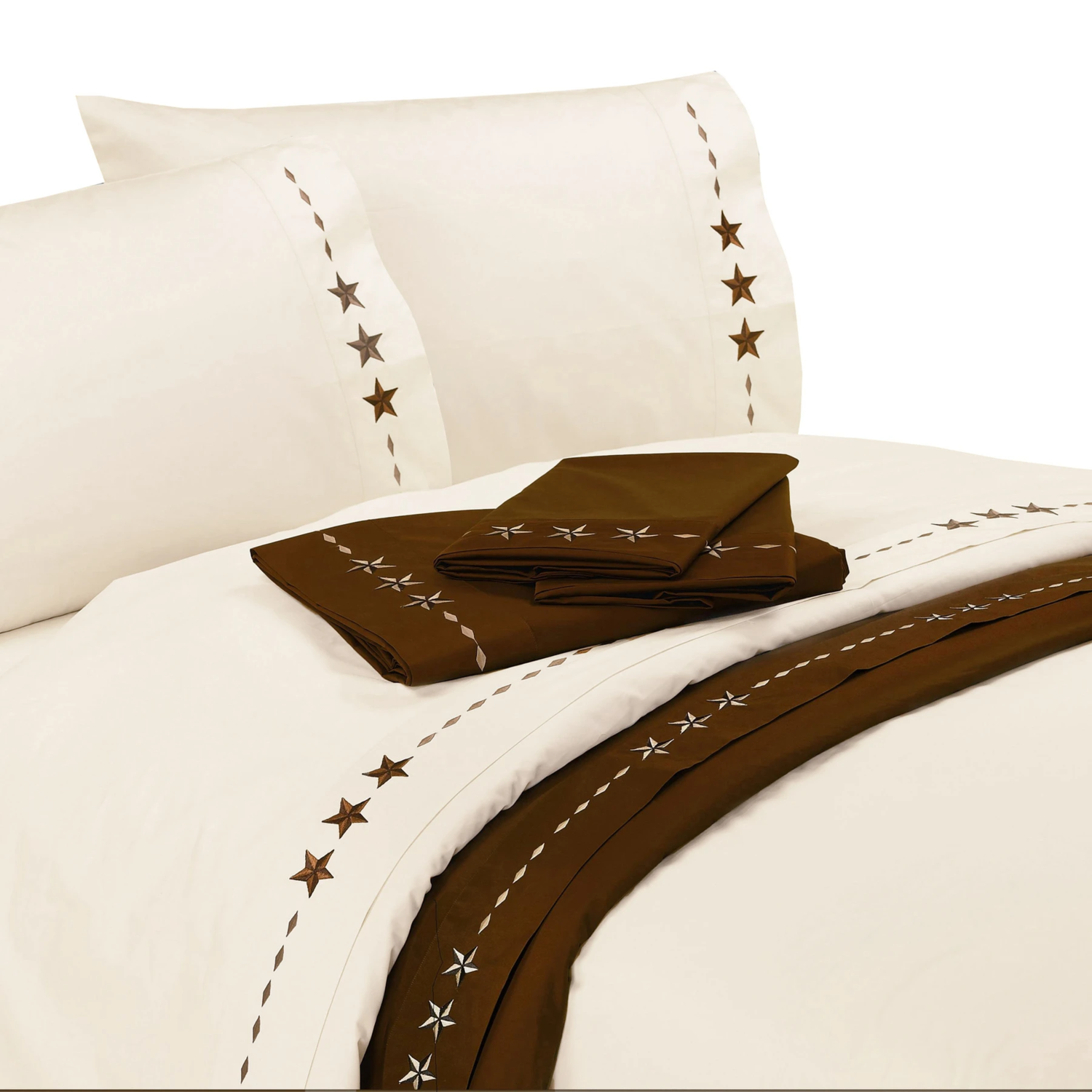 Embroidered Star Sheet Set - Frontier Western Shop