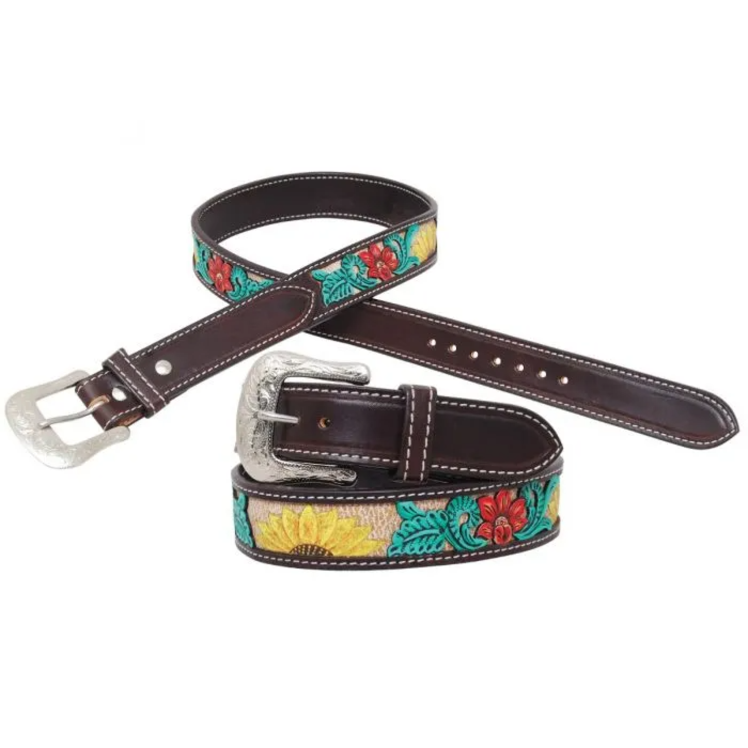 Rising Sunflower Filigree Flower Belt - Frontier Western Shop