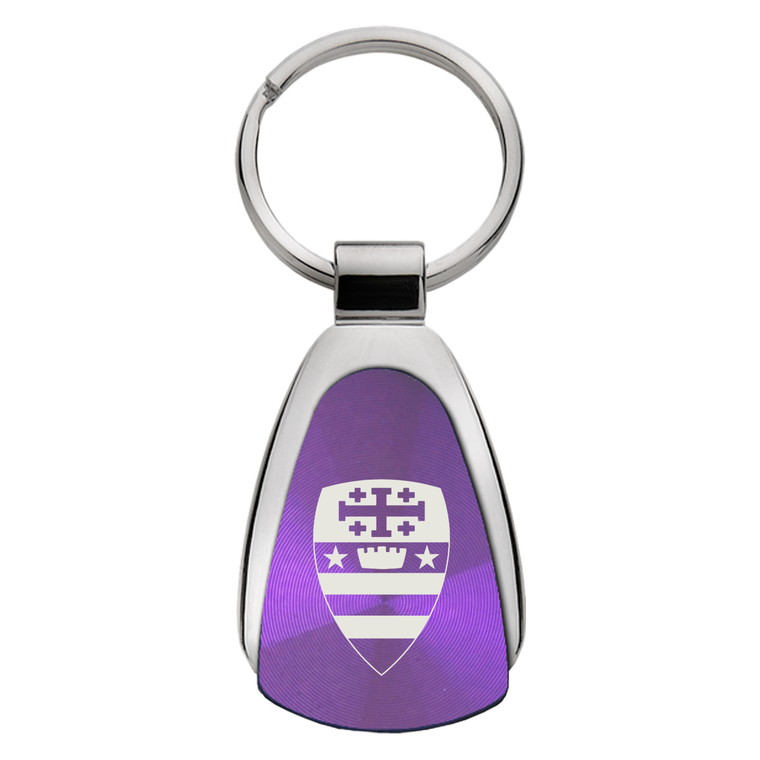 KEY TAG TEAR DROP PURPLE - National Cathedral School Store
