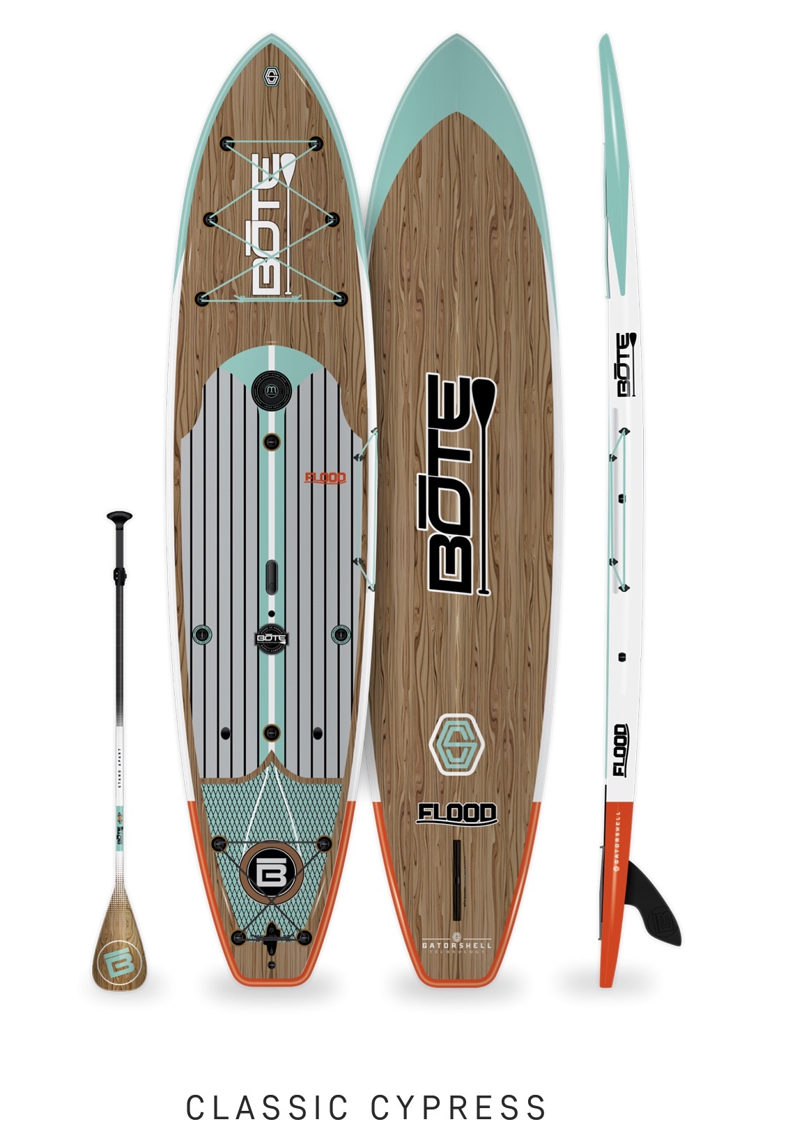 BOTE Flood Gatorshell 12' Solid Paddle Board - Great Feathers