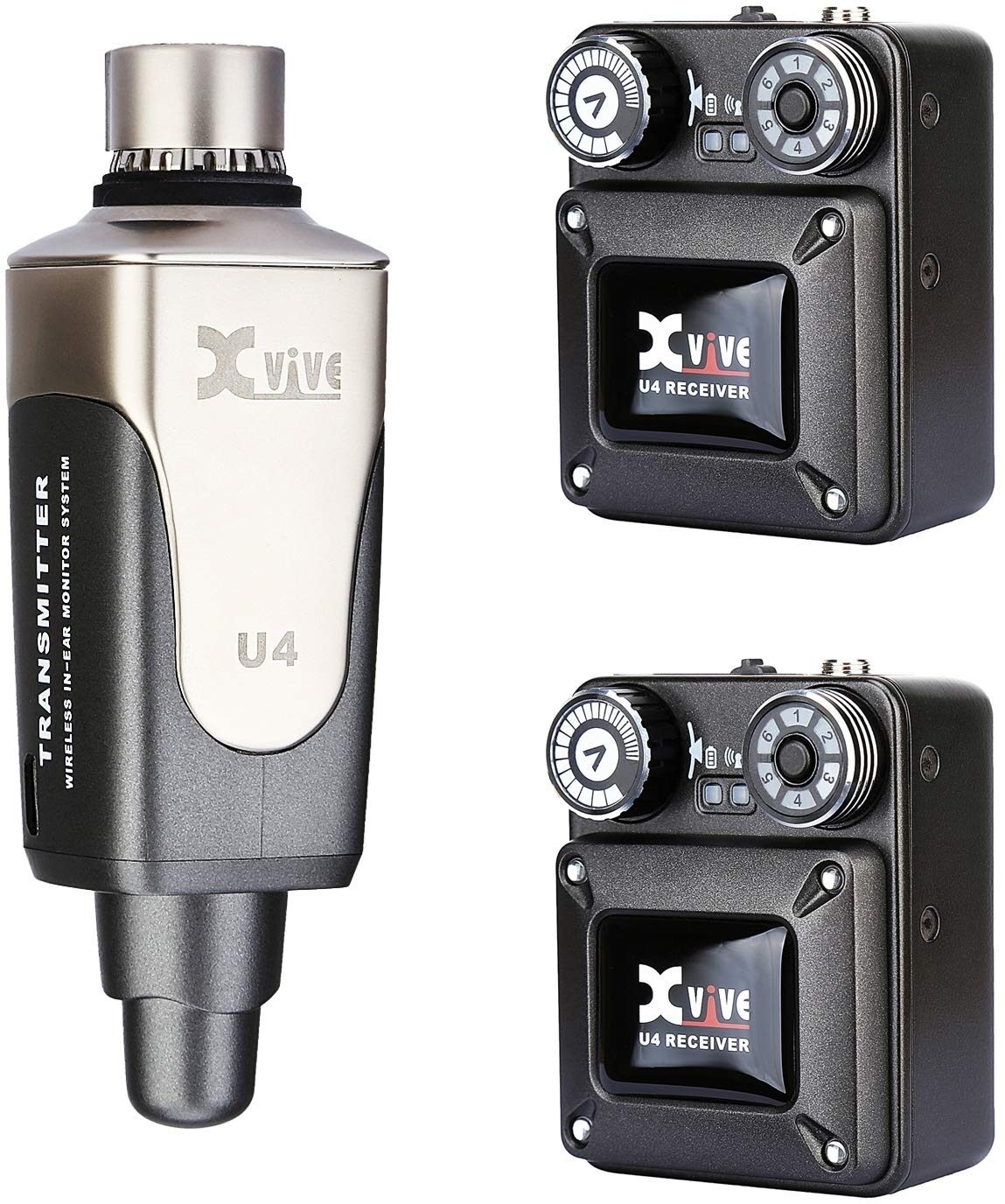 Xvive U4R2 Wireless In-Ear Monitoring System Set (1 Transmitters, 1 ...