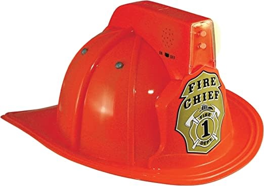 Jr. Firefighter Helmet Red w/Siren & Lights - Kidstop toys and books