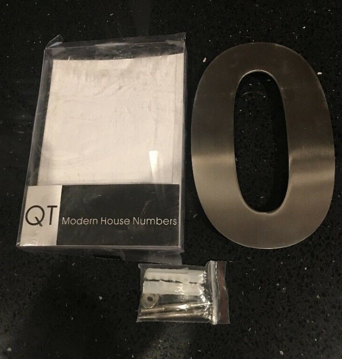 QT Home Decor QT Modern EXTRA LARGE House Number - 6 Inch - (Number 0 ...