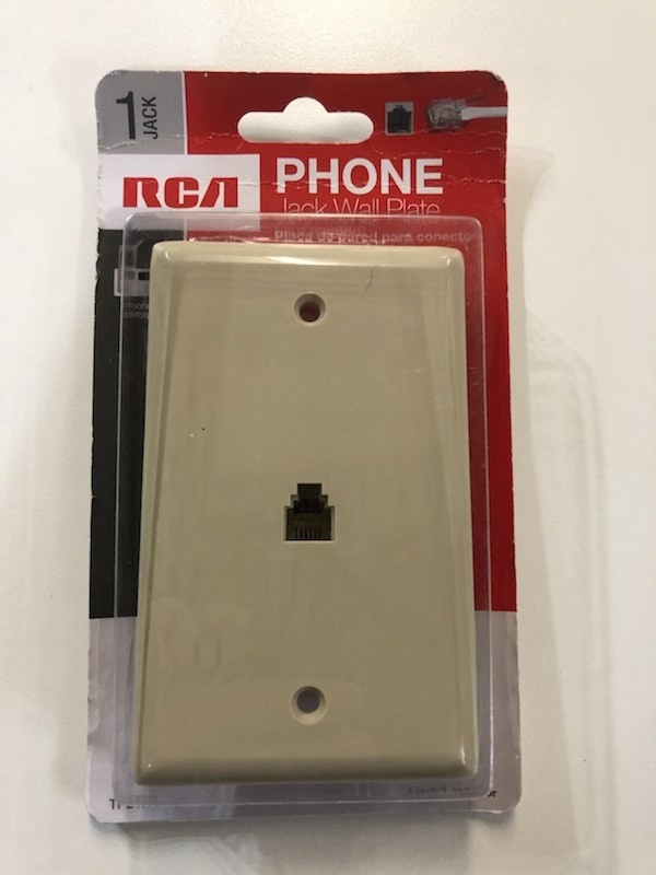 rca RCA Phone Jack Wall Plate (Cream) - D3 Surplus Outlet