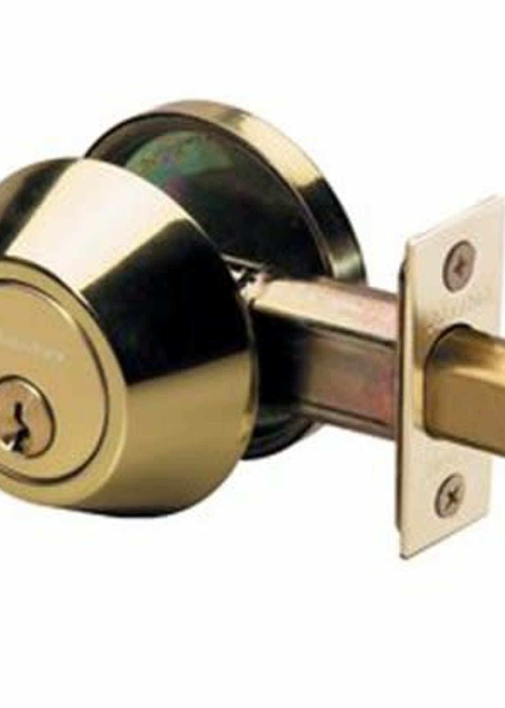 Master Lock Deadbolt Single Cylinder DSO0603 Polished Brass - D3 ...