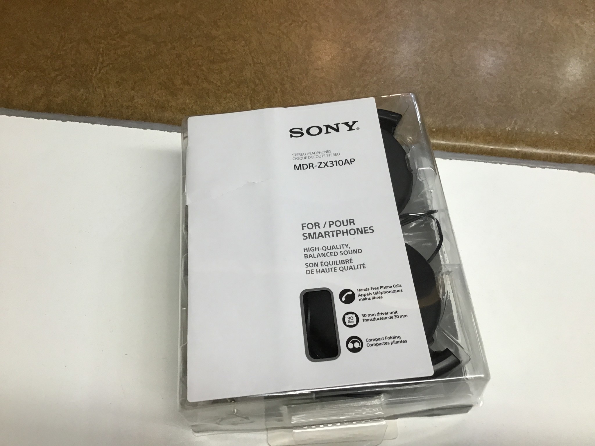 Sony MDR-ZX310AP ZX Series Wired On-Ear Headphones with Mic - Black ...