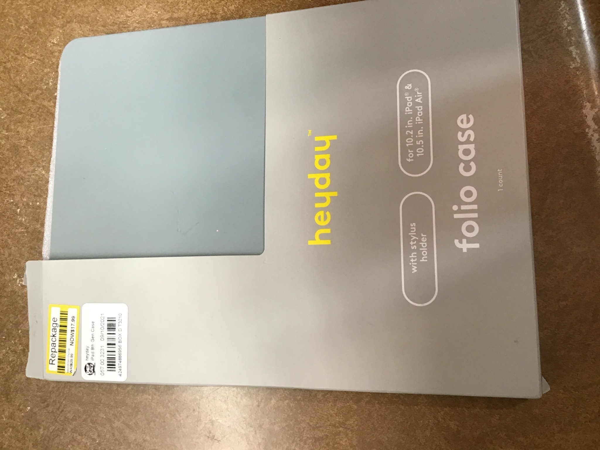 heyday Apple iPad 8th Gen Case - Misty Blue - D3 Surplus Outlet