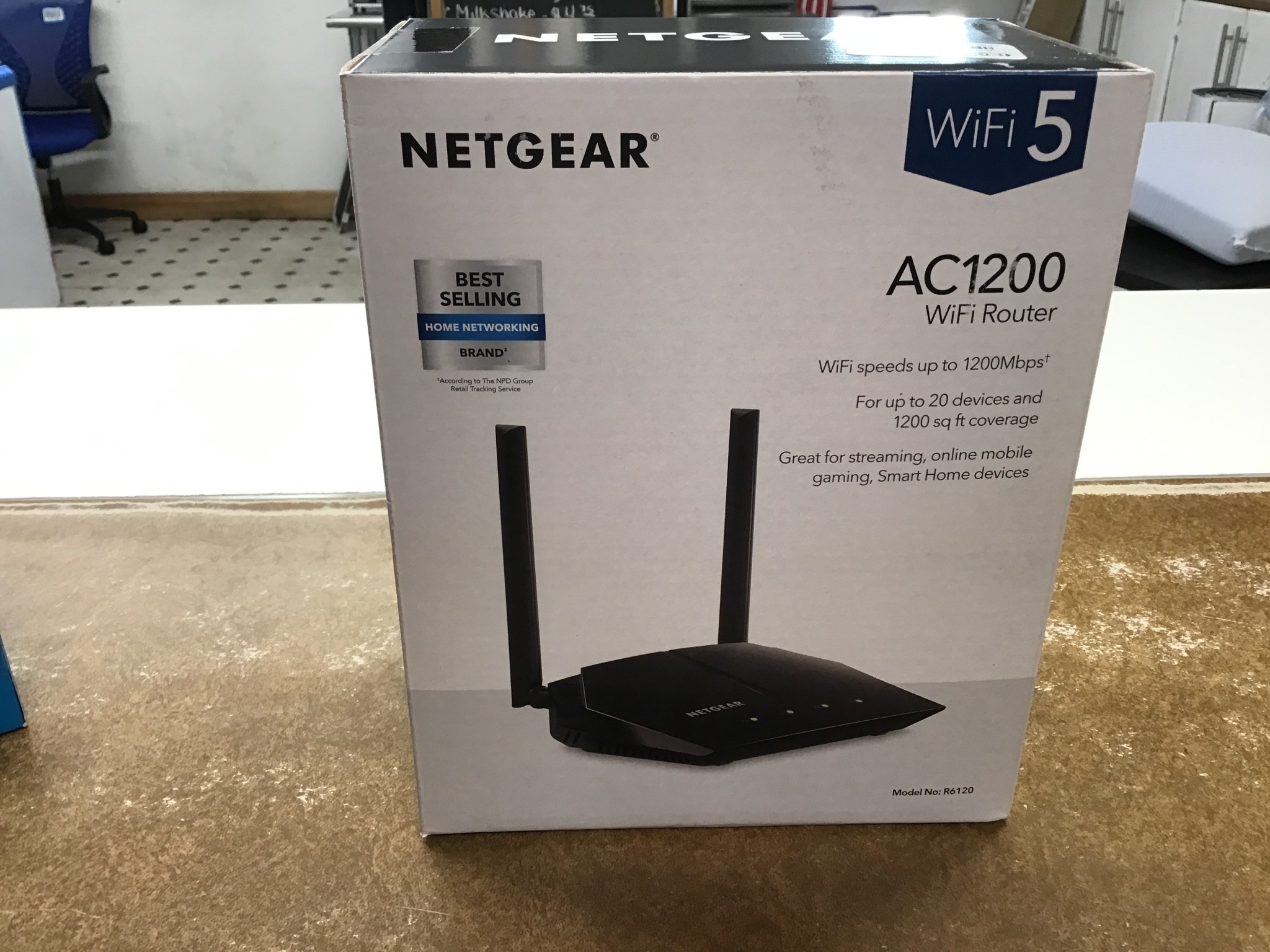 *opened* Netgear AC1200 Dual Band WiFi Router- Black (R6120) - D3 ...