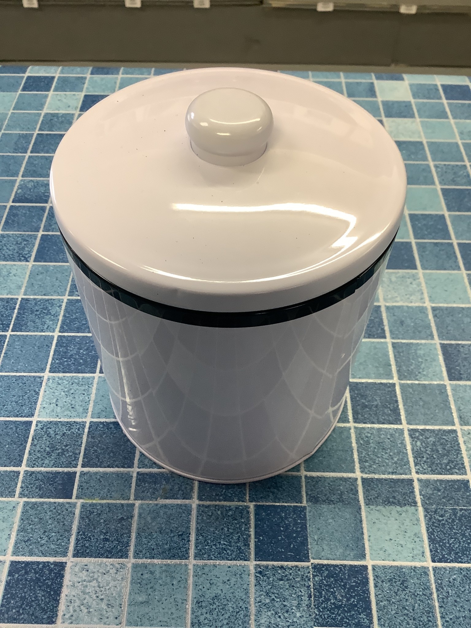 White around Metal Container With Lid - D3 Surplus Outlet