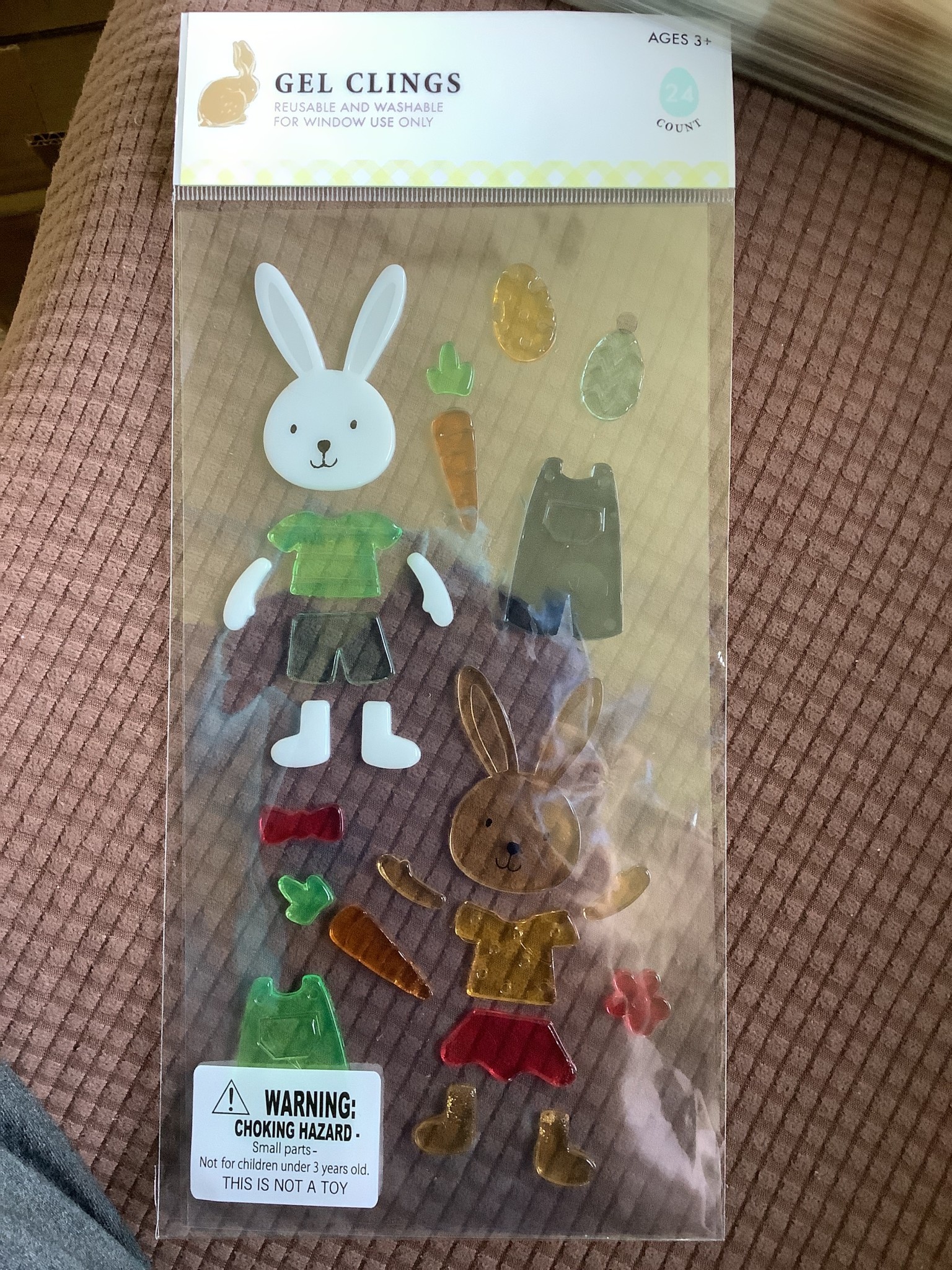 Easter Bunny Window Gel Clings - D3 Surplus Outlet