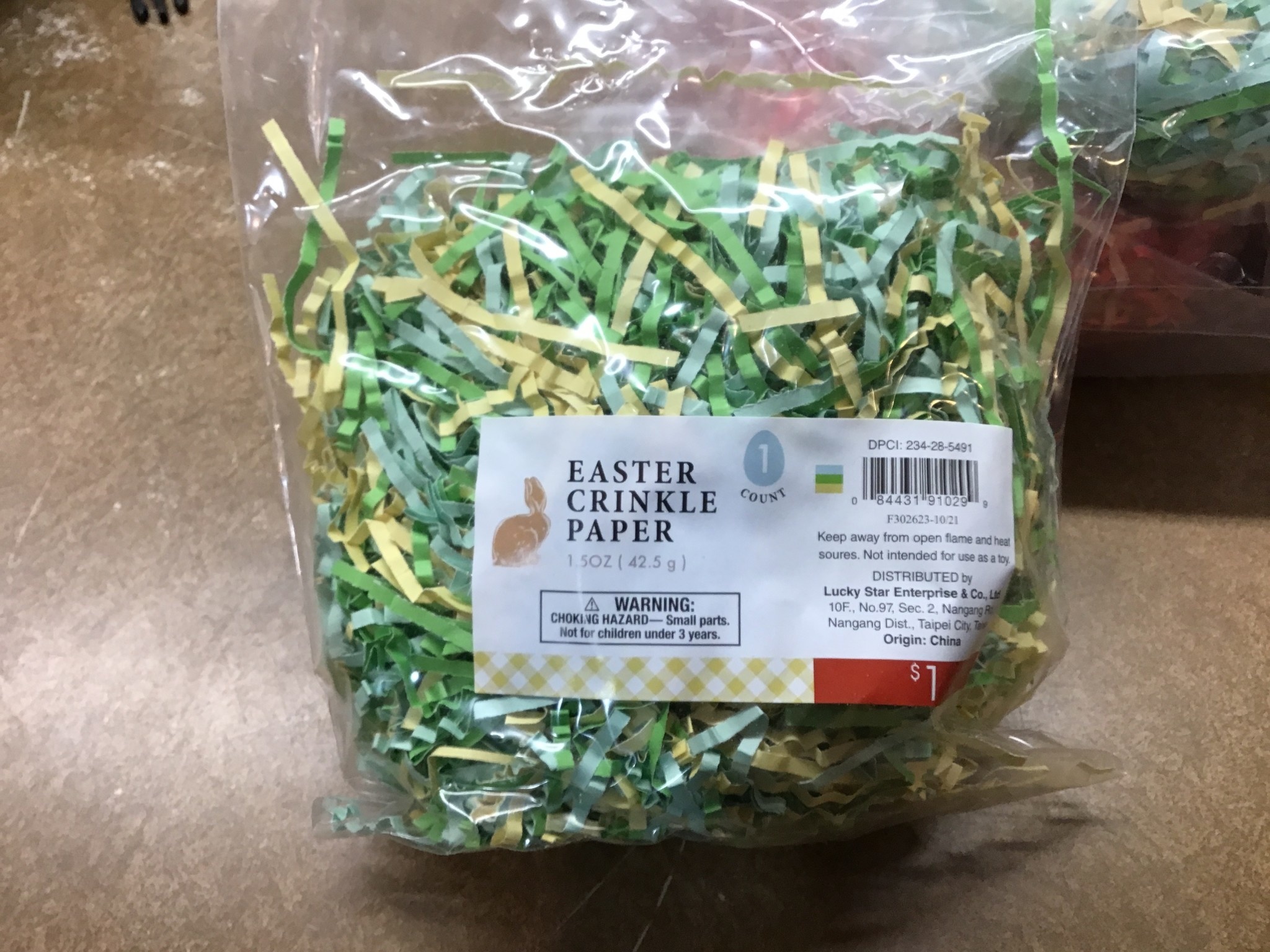 Easter Crinkle Paper - blue/green/yellow - D3 Surplus Outlet