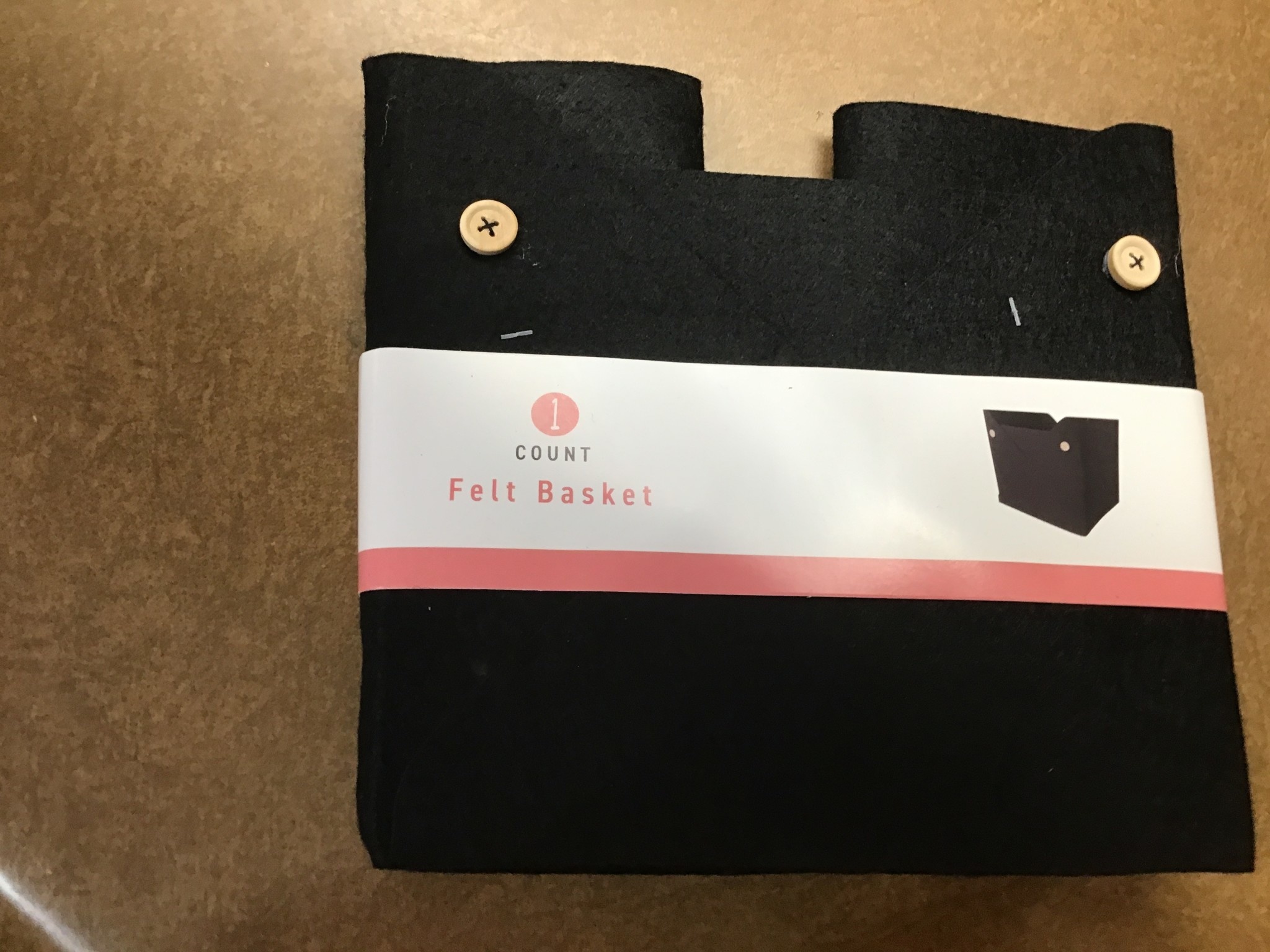 Black felt basket - D3 Surplus Outlet