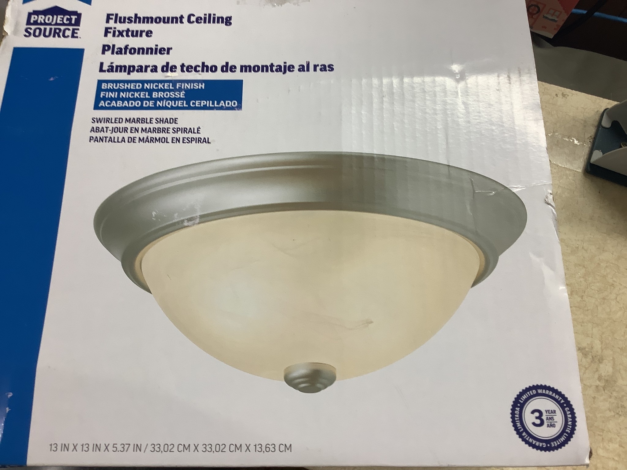Project Source Ceiling Light Fixture *No Shade* - D3 Surplus Outlet