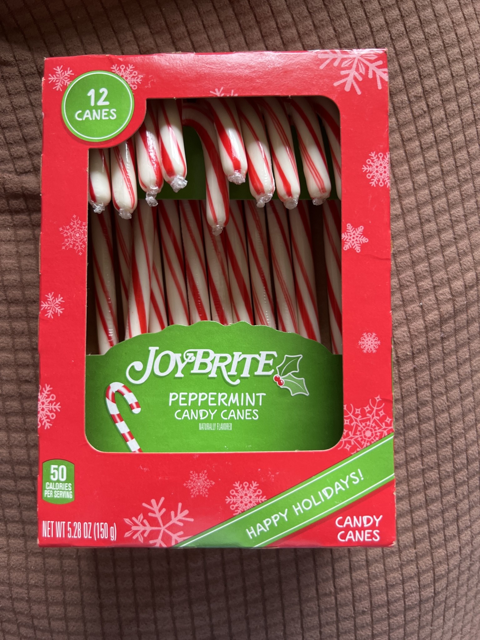 12pk Candy Canes- JoyBrite peppermint - D3 Surplus Outlet