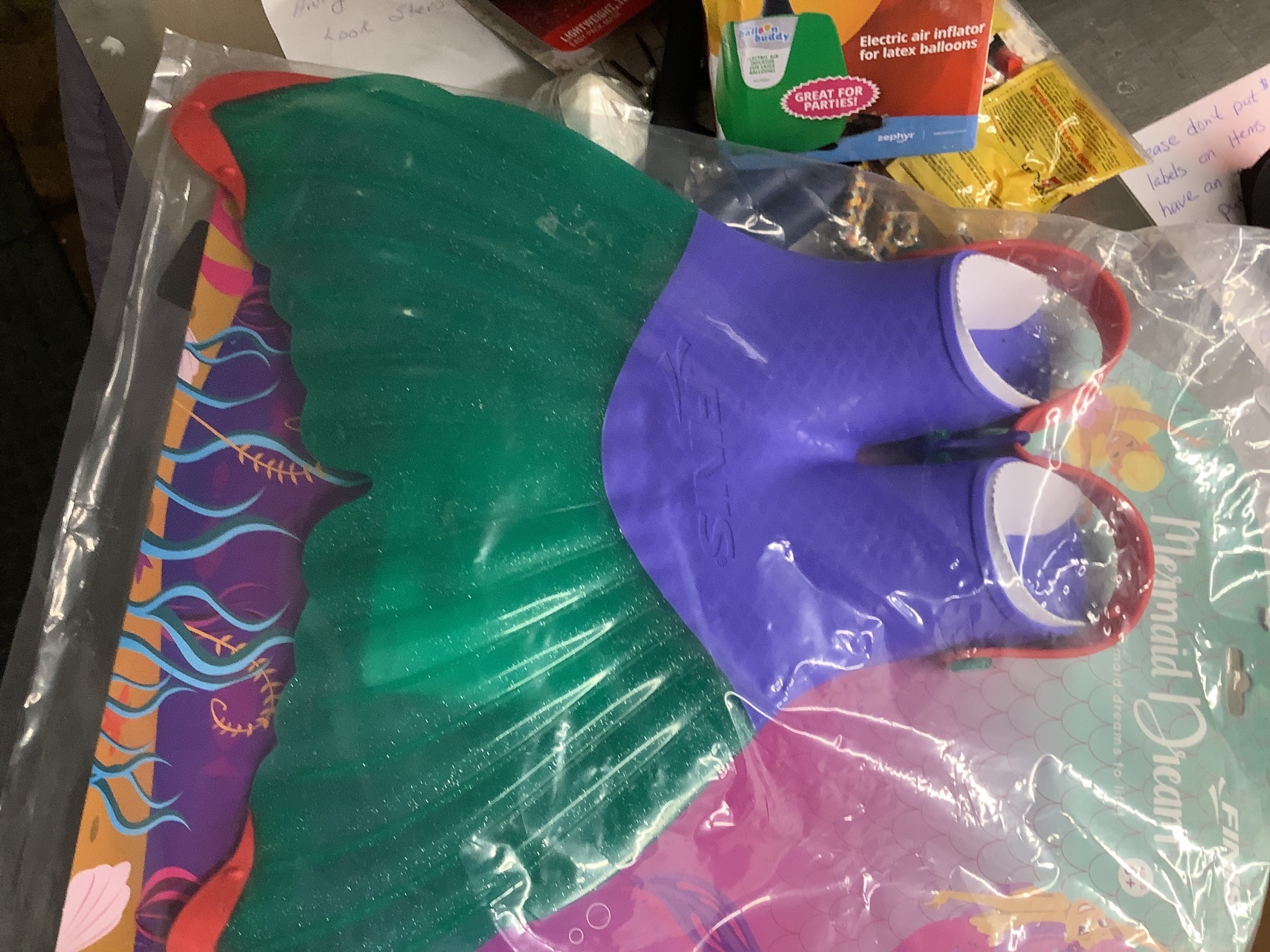 Finis Kids' Mermaid Dream Fin - Purple/Green/Red - D3 Surplus Outlet