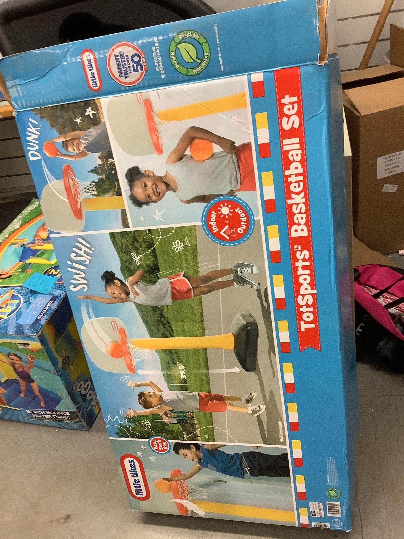 *Missing Net/Open Box Little Tikes TotSports Basketball Set - Non ...