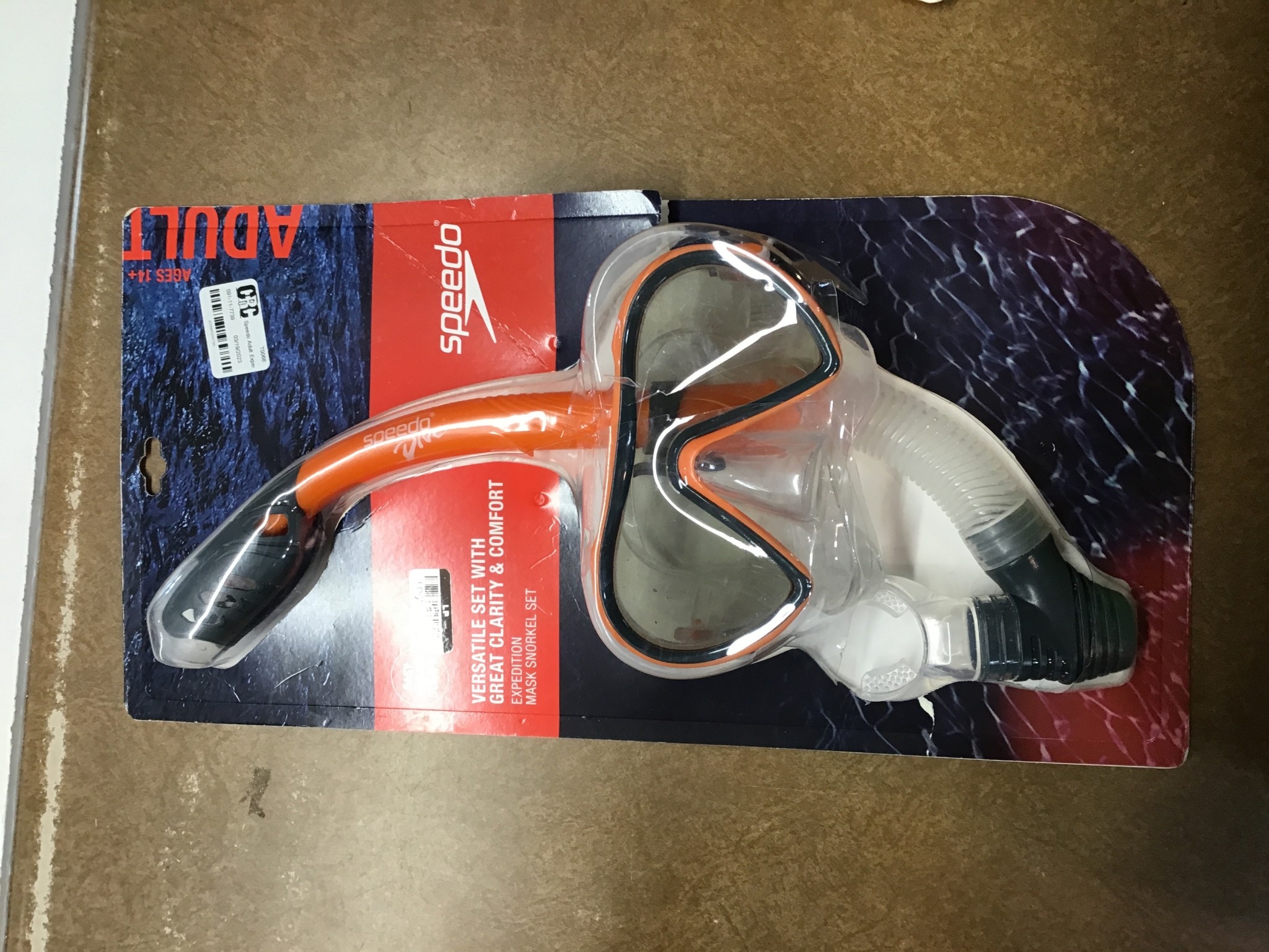 *open packaging* Speedo Adult Expedition Mask - Oriole/Gray - D3 ...