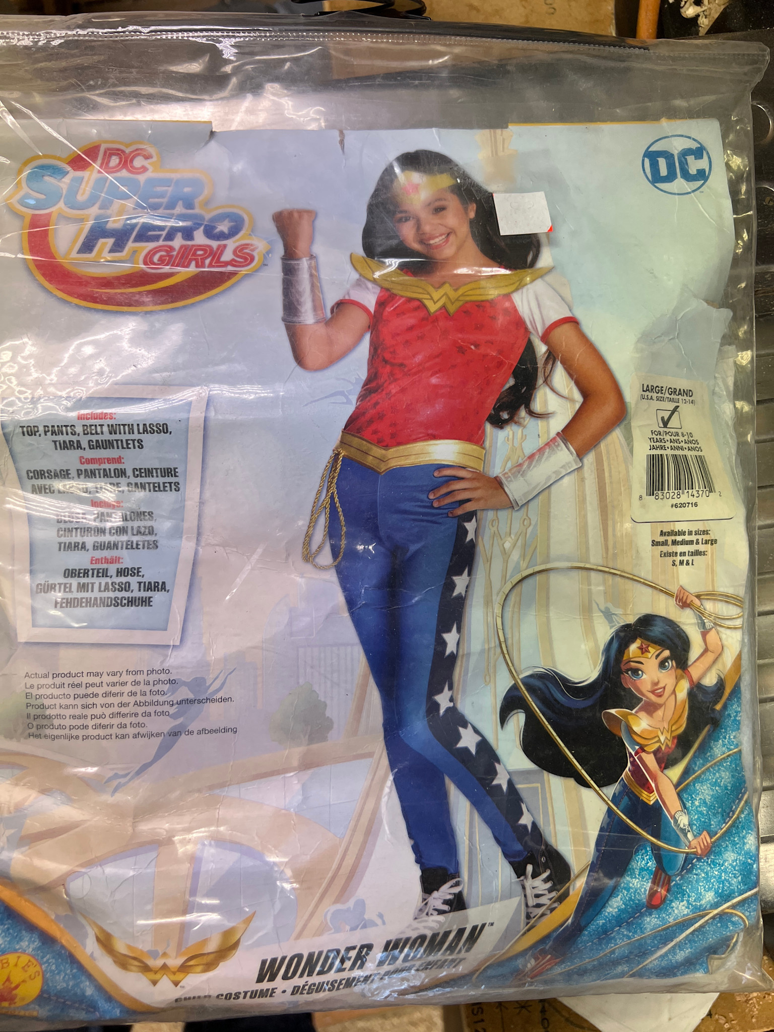 DC Super Hero Girls Wonder Woman costume child Large 8-10 - D3 Surplus ...