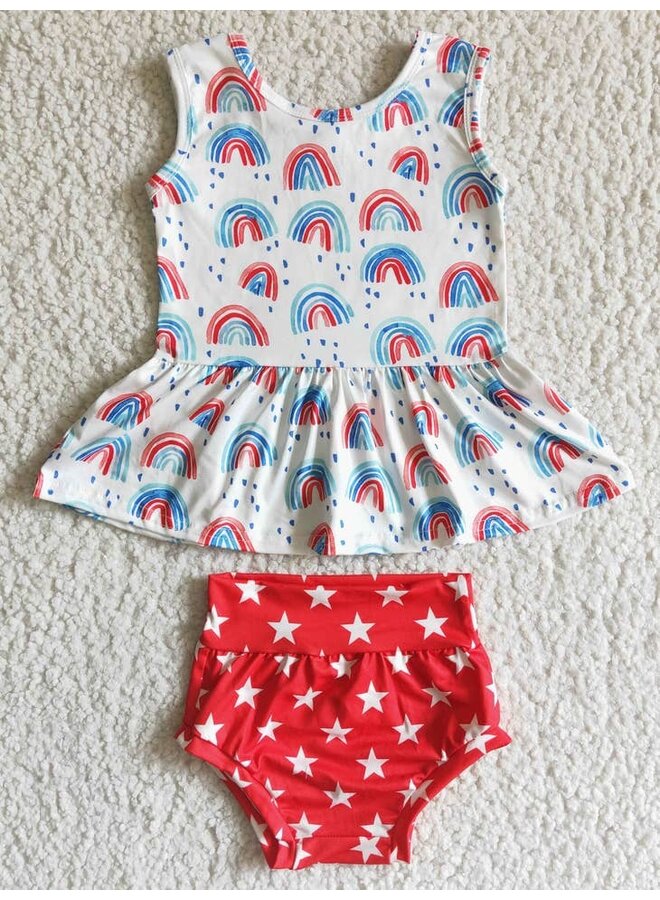 Rainbow Top/Bloomer Set - Kirby's Kloset