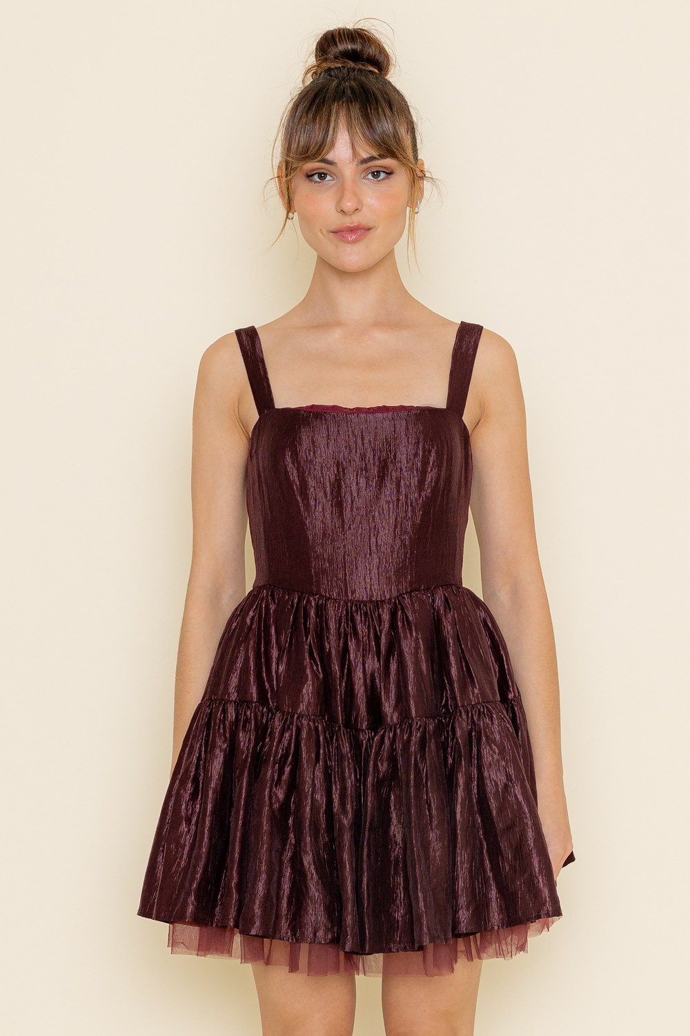 Satin Strap Mini Dress - Kirby's Kloset