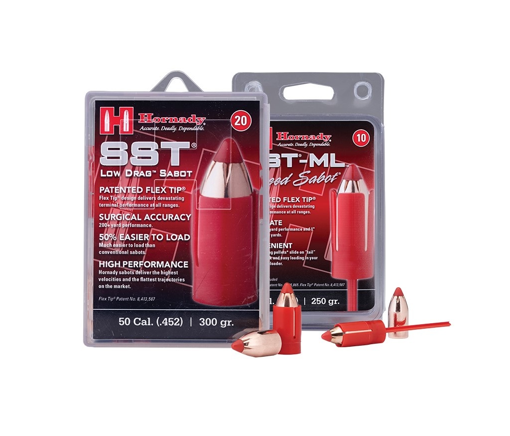 Hornady Muzzleloading Sabots with Bullets 50 Cal Low Drag w/ 45 Cal 25 ...