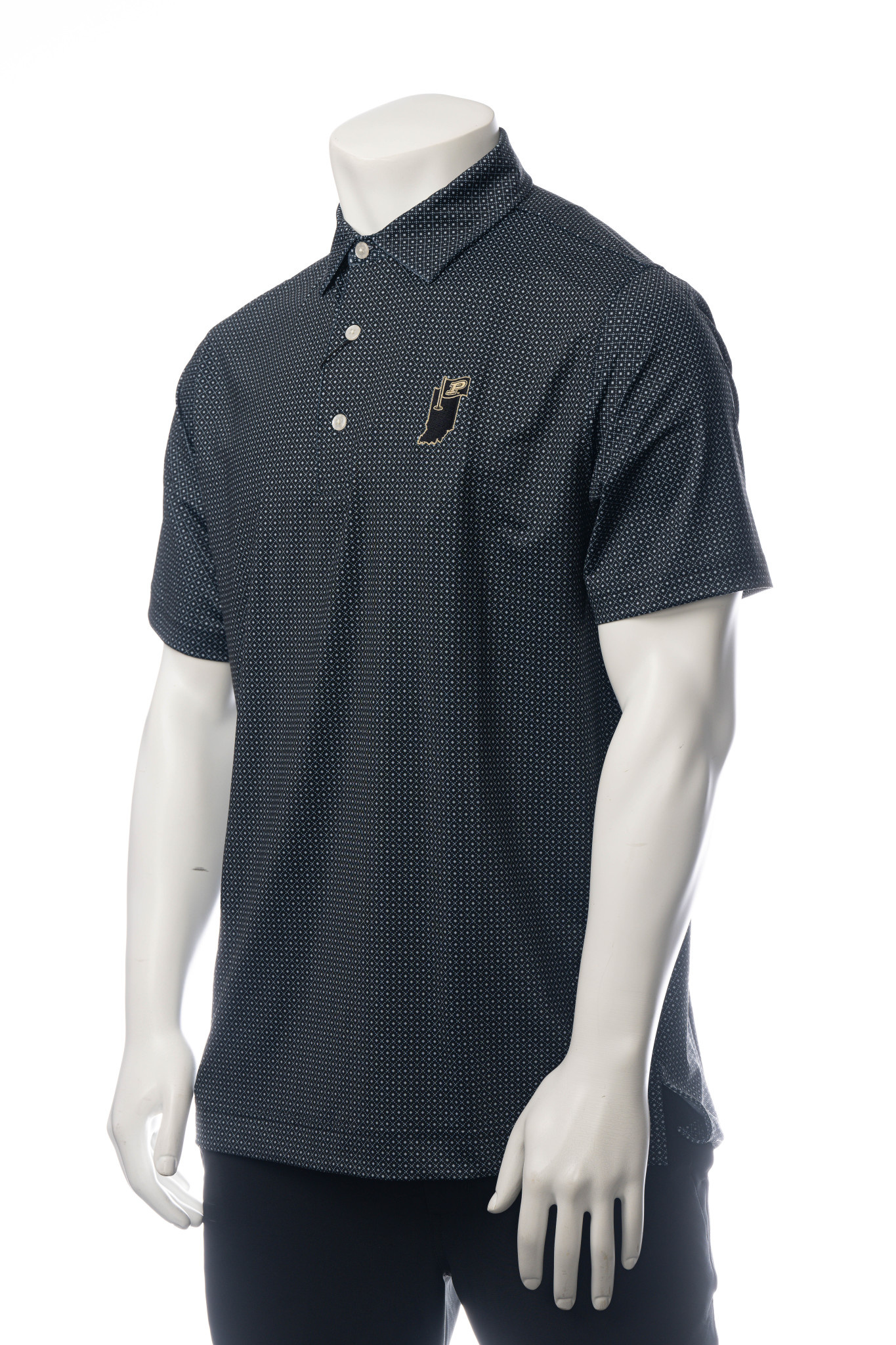 FOOTJOY FJ DOT GEO PRINT LISLE POLO - Birck Boilermaker Golf Complex
