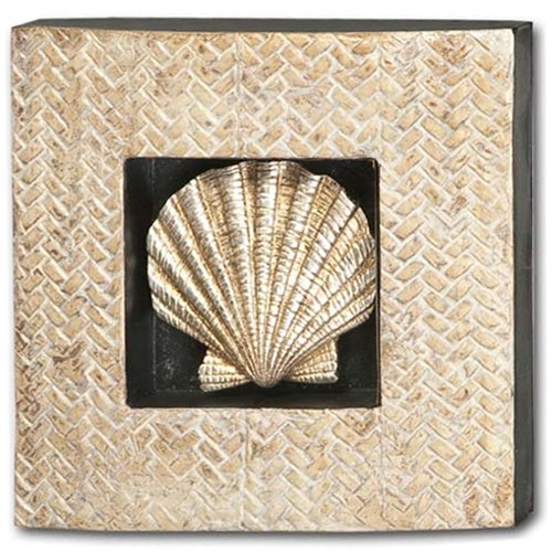 Mercana Clam Shell Recessed In Shodowbox Frame 10x10x2 Wall Art - Digs ...